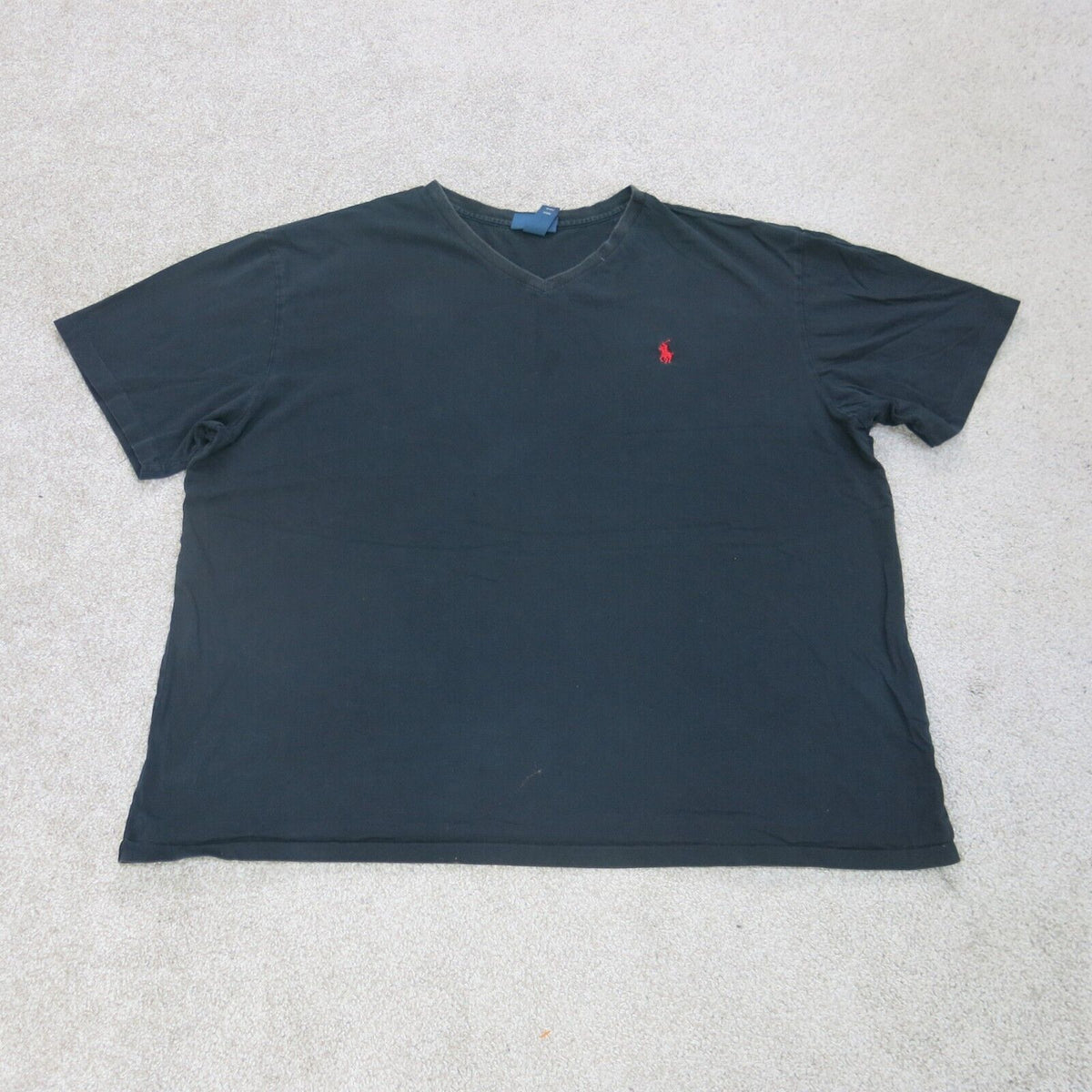 Polo Ralph Lauren Shirt Mens XX Large Black Short Sleeve V Neck 100% C ...